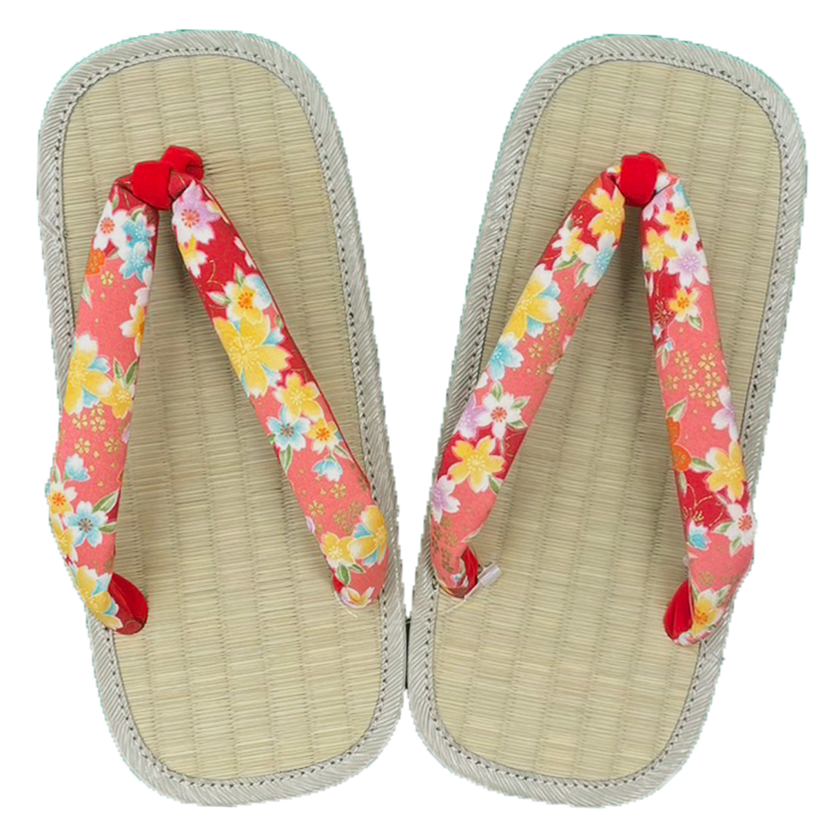 Woman's Tatami setta sandals : Red Flowers – Kyoto Maruhisa USA