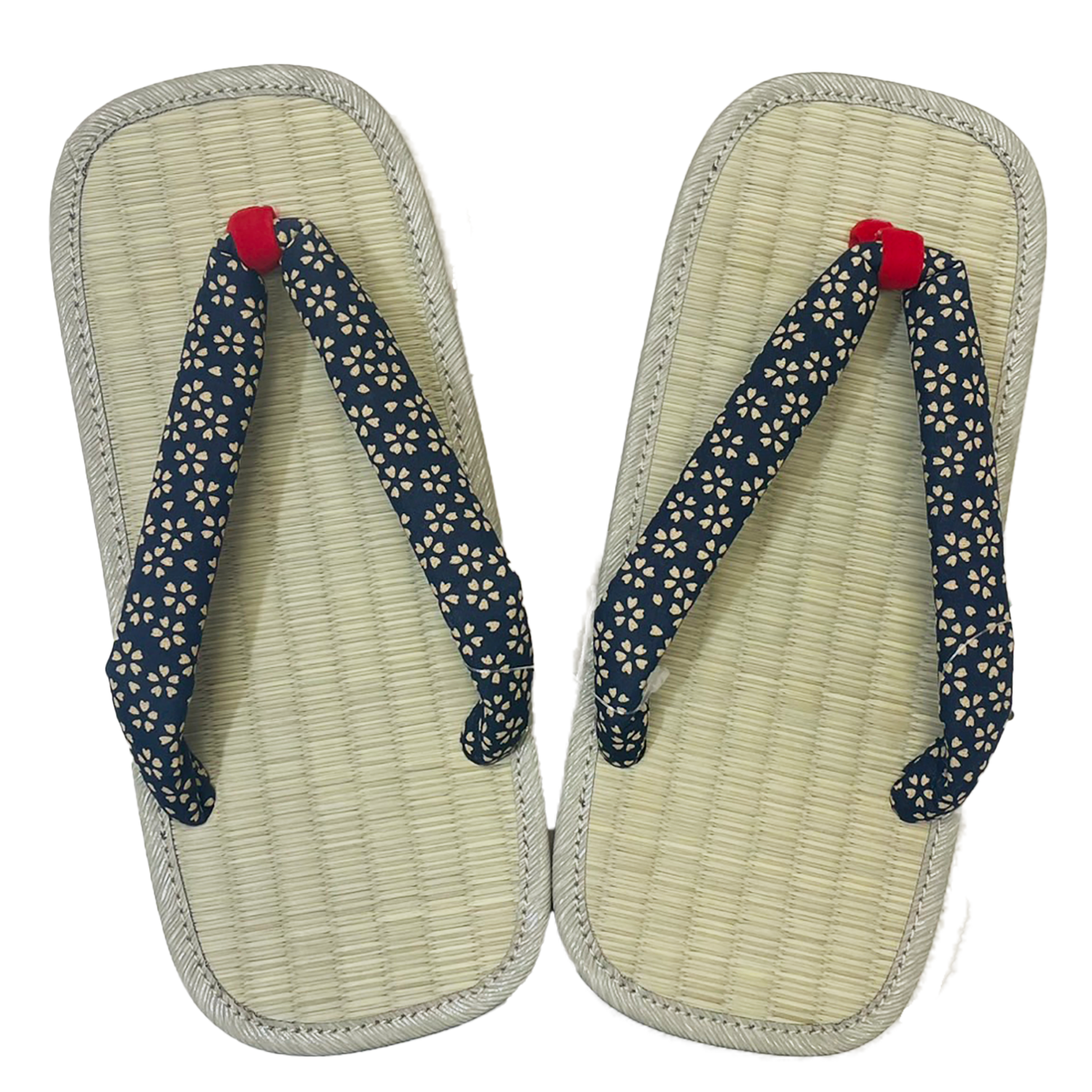 Woman's Tatami setta sandals : Black, Cherry blossoms – Kyoto Maruhisa USA